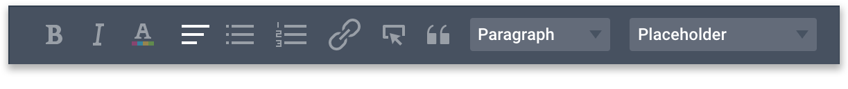 The text editing toolbar – ActivePipe