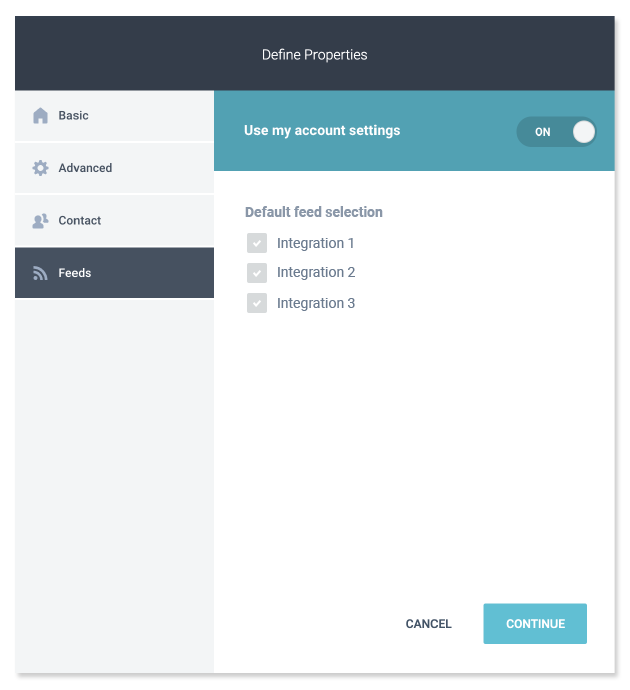 Automated property panel options: Feeds – ActivePipe
