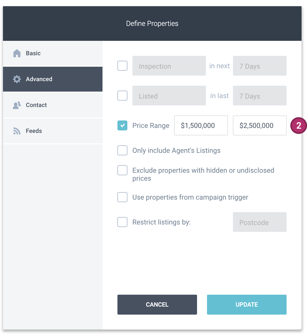 Filter properties by price – ActivePipe