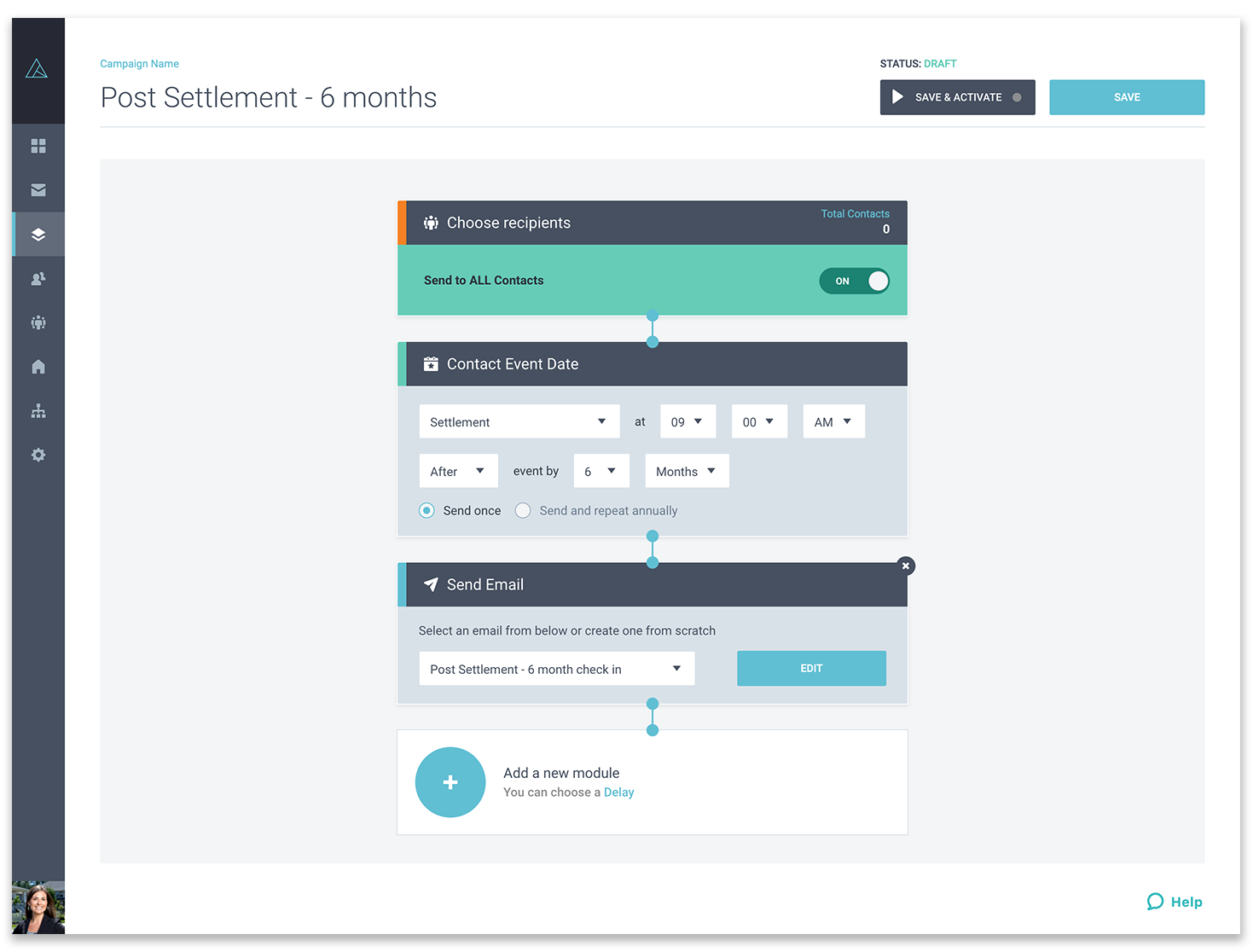 Send an email at a selected time before or after an event – ActivePipe