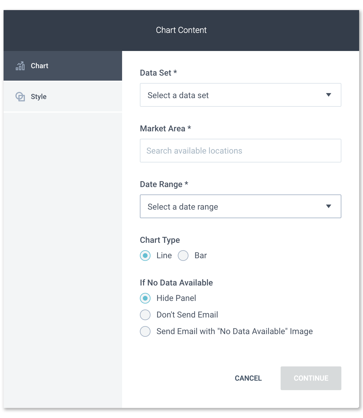 Add an Insights Chart panel to an email – ActivePipe