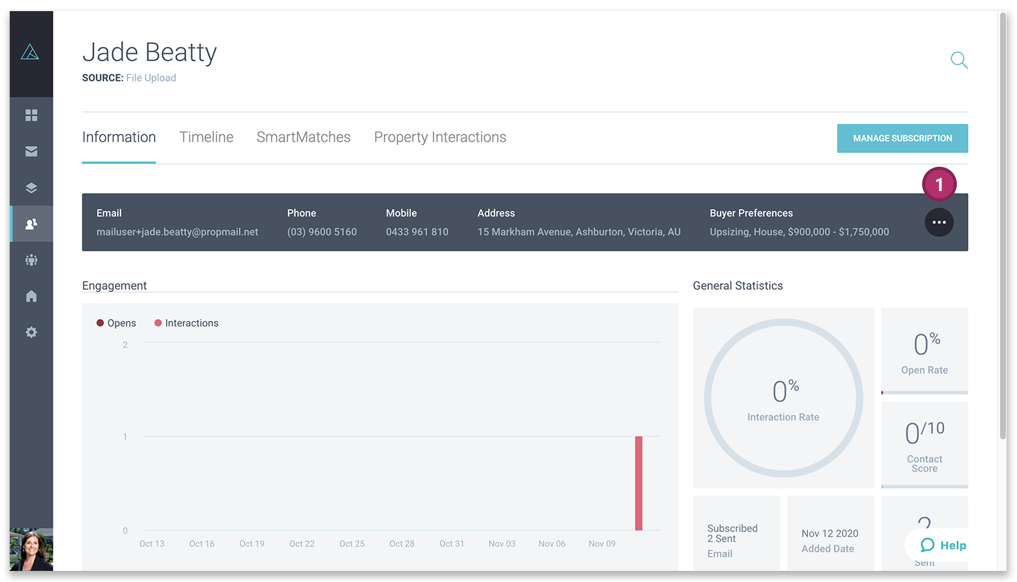Update contact profile details – ActivePipe