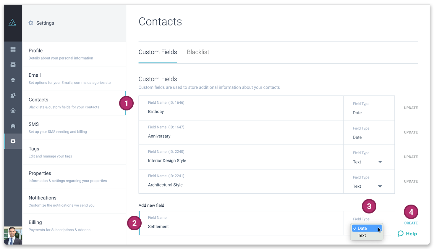 Create A New Text Or Date Type Custom Field Activepipe
