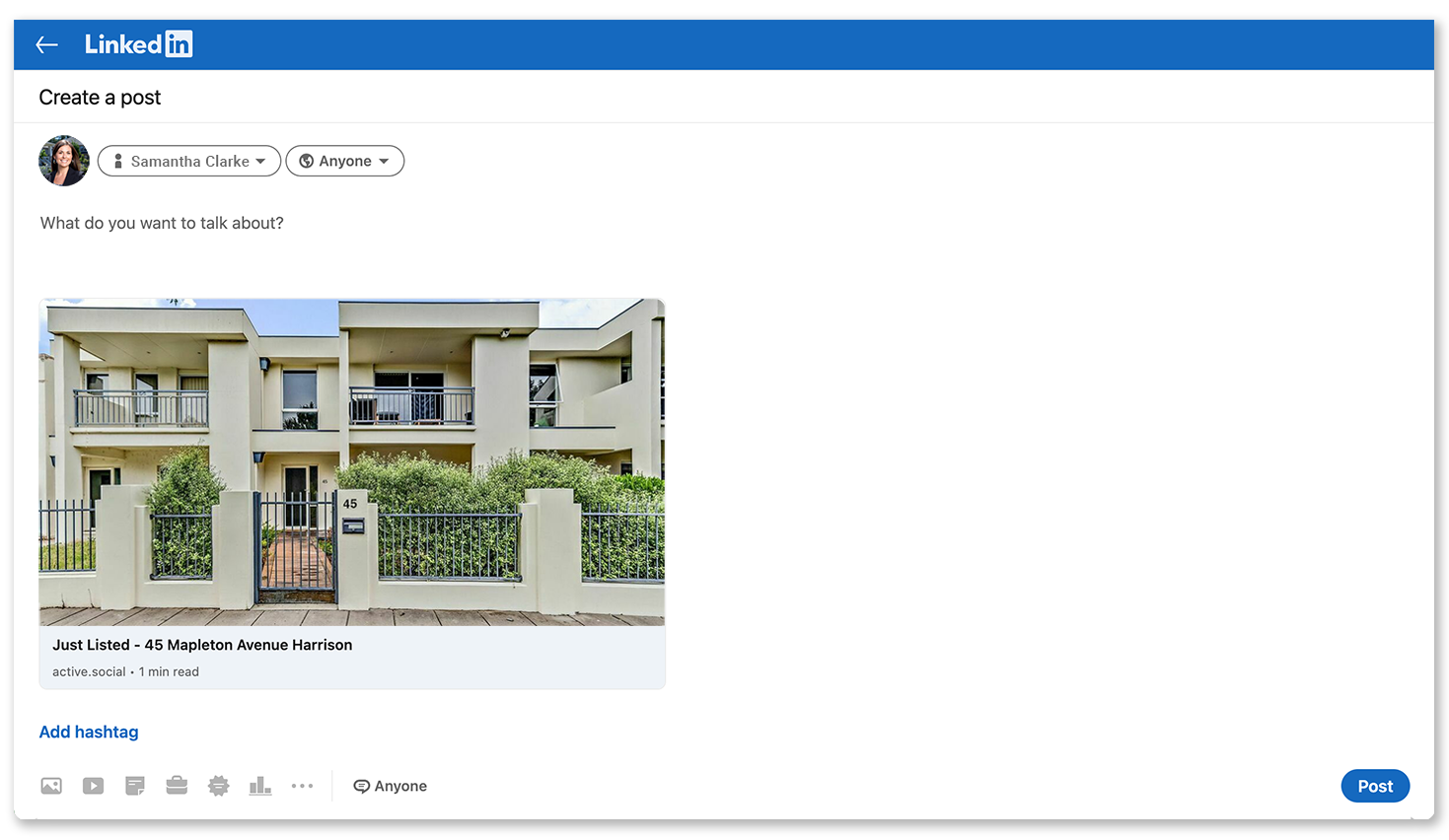 Share an email to LinkedIn – ActivePipe