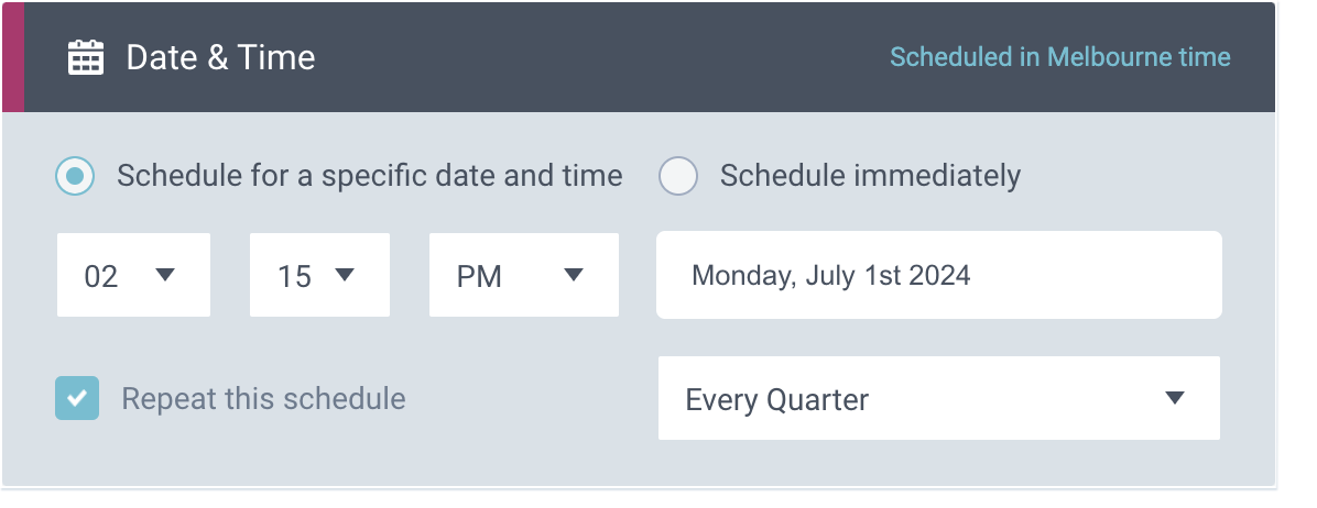 Create a recurring campaign – ActivePipe